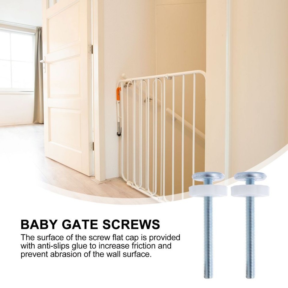 4 Pcs Stair Gate Parts Pressure Fit Safety Child Playpen Screws | eBay ...