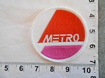 METRO EMBROIDERED SEW ON PATCH UNIFORM BUS ADVERTISING 3 1/4" round | eBay