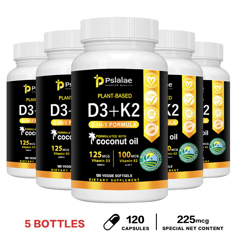 120pcs Vitamin D3 + K2 - Joint Health Supplement, Support Immune & Bone ...