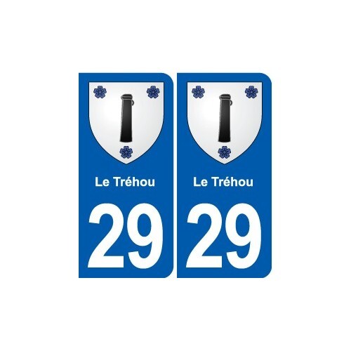 29 Le Tréhou blason autocollant plaque stickers ville | eBay