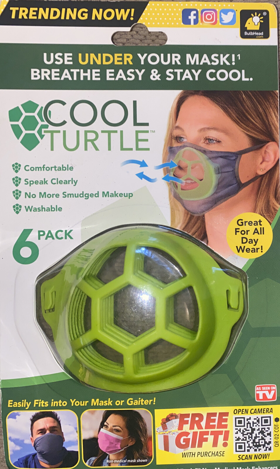Bulbhead Cool Turtle Cool Turtle Mask Enhancer - Pack of 6 for sale ...