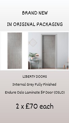 LIBERTY DOORSInternal Grey Fully Finished Endure Oslo Laminate 5P Door ...