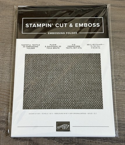 Stampin’ Up! TASTEFUL TEXTILE! Embossing Folder *NEW In Pkg!* Subtle ...