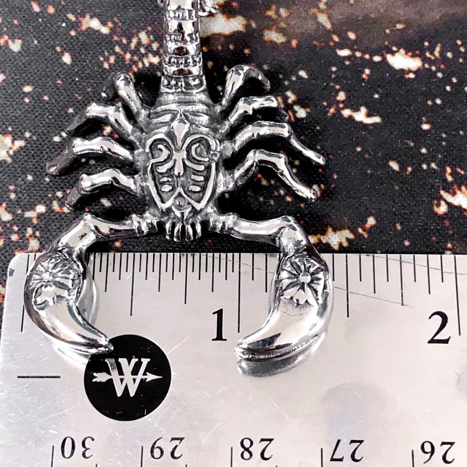 Scorpio pendant necklace Scorpio Zodiac gothic pendant stainless steel ...