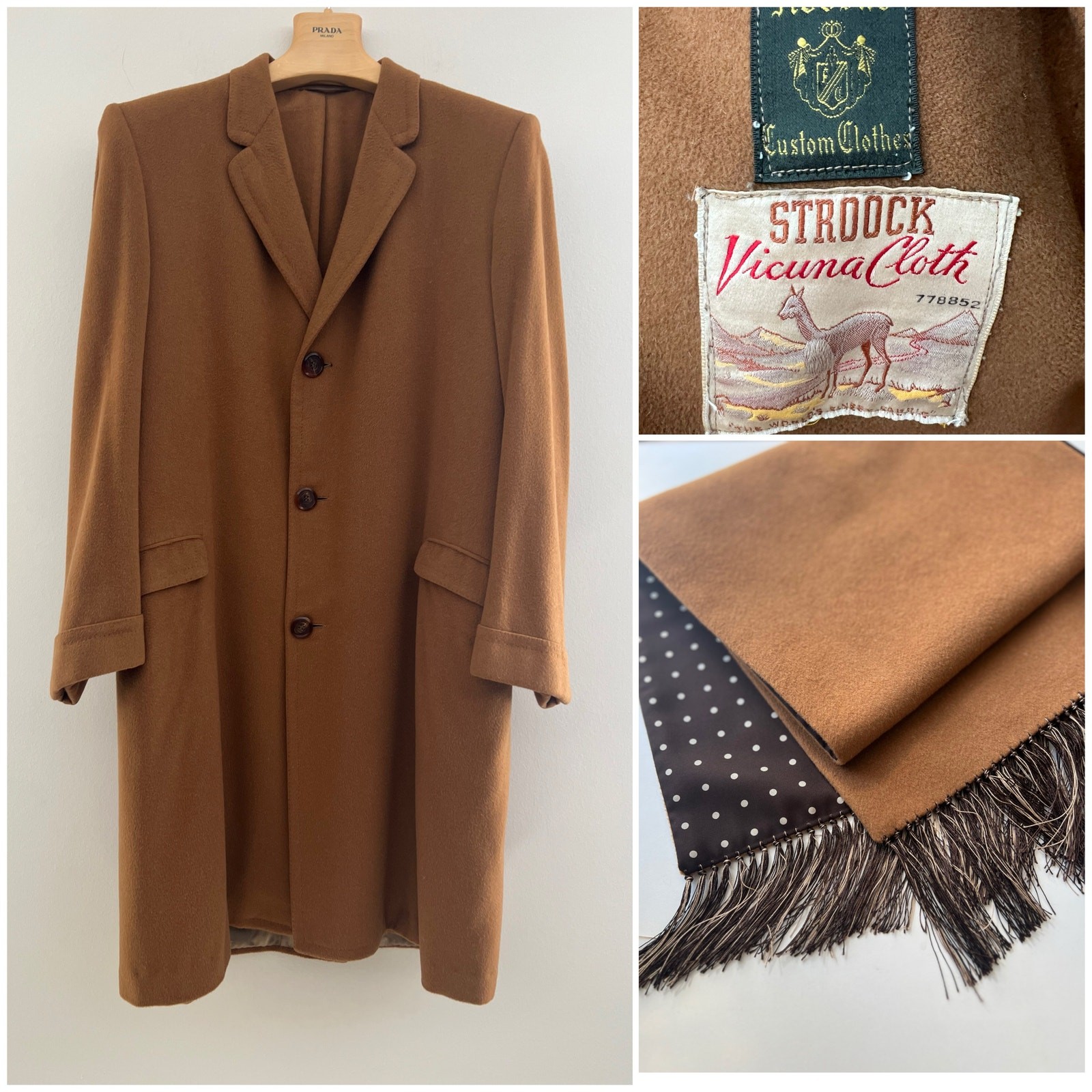 EXTREMELY RARE 1963 Vintage Stroock Vicuna Trench Ove… - Gem