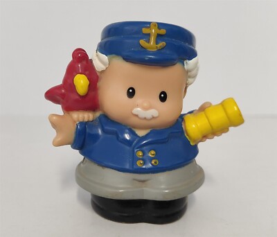 Fisher Price Little People 2001 Sea Captain With Red Parrot & Yellow ...