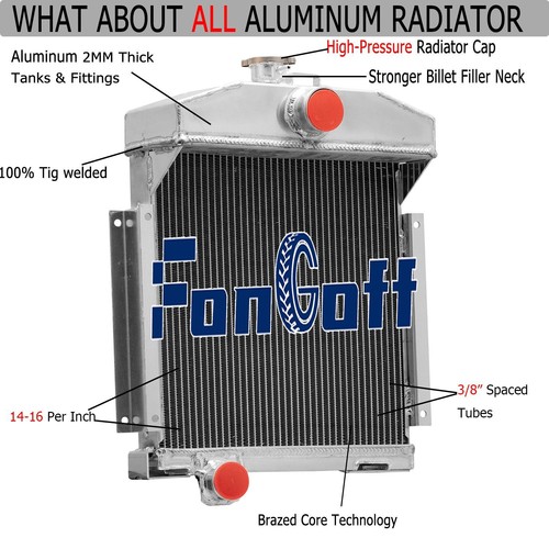 3 Row Radiator For 1958-1980 Tractor Farmall 140 140HV and IH 140 ...