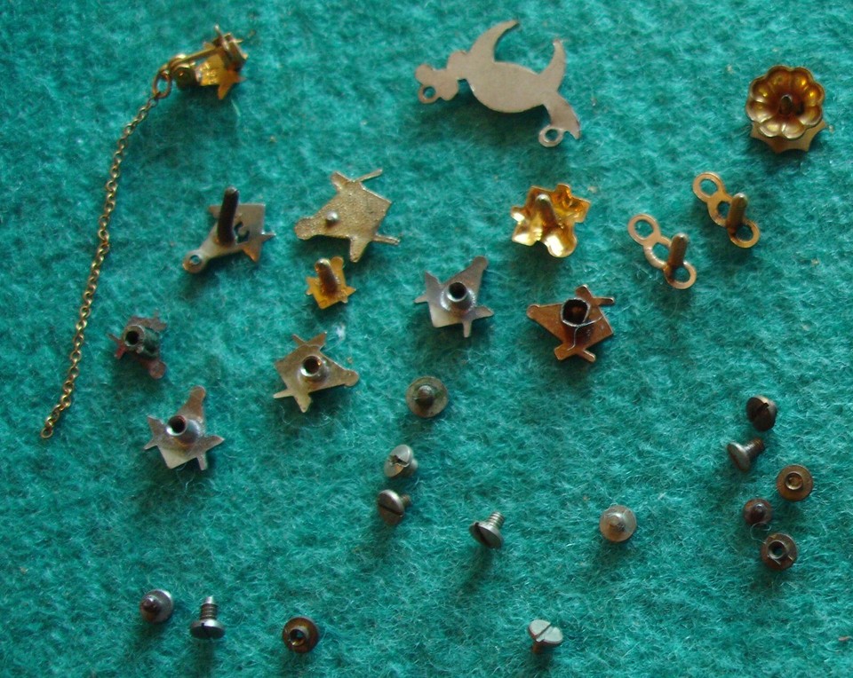 14 Masonic Logo G Miniature Pins Gold w Chain Silver Screw Back ...