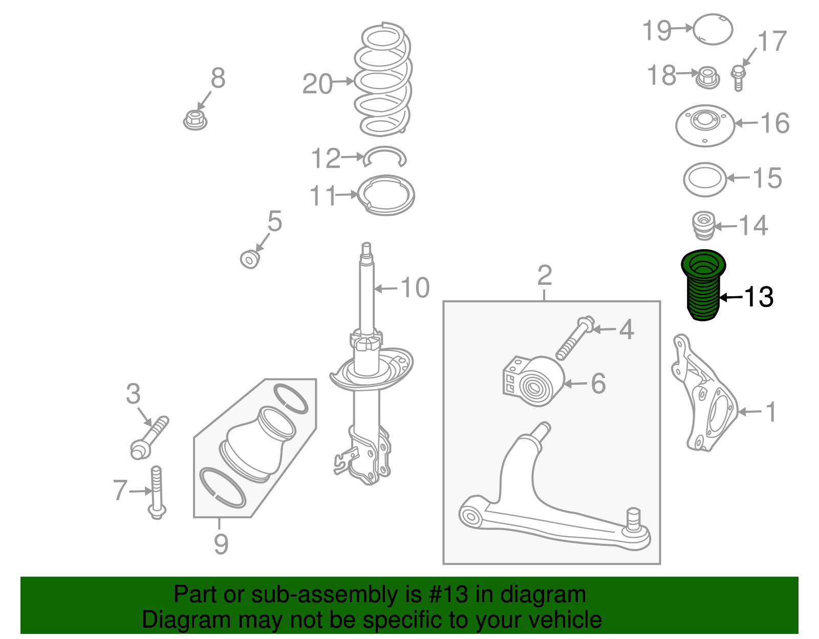 Genuine Saab Strut Boot - Front 55700767 for sale online | eBay