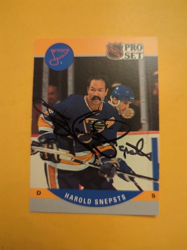 Harold Snepsts Signed St. Louis Blues Card Vancouver Canucks | eBay