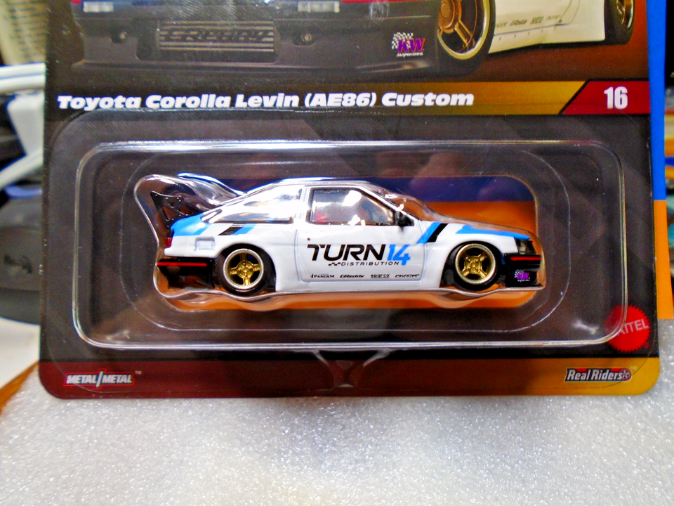 Hot Wheels Elite 64 Toyota Corolla Levin (AE86) Custom with Real Riders ...