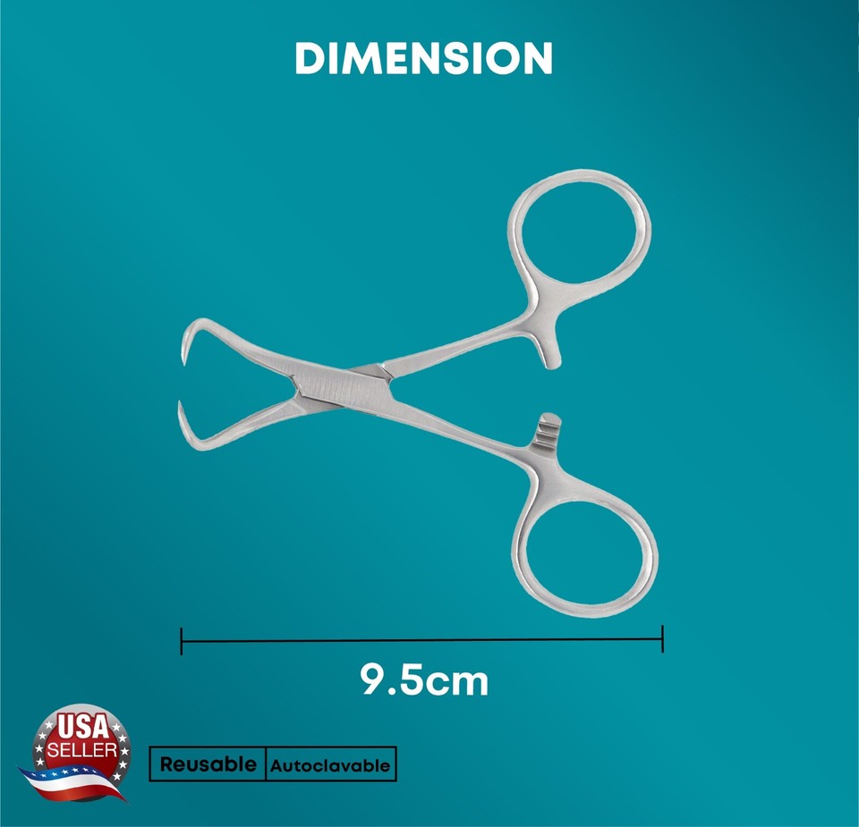 Backhaus Towel Clamps Forceps 9.5cm Premium Dental Surgery Veterinary ...