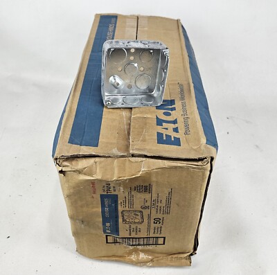 Lot Of 50, Eaton/Crouse Hinds TP414 4" 1-1/2"-Dp Electrical Sq Square ...