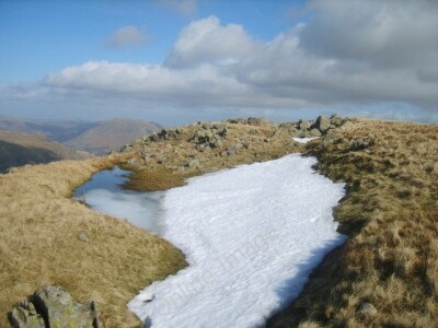 Photo 6x4 Middle Dodd Summit Snow remnant in the old levels on the top ...