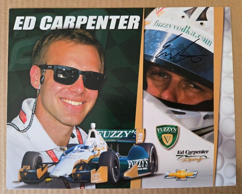 (2) Signed Ed Carpenter Indy 500 hero cards | eBay