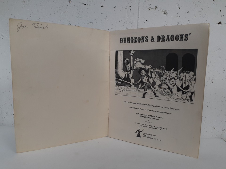 1978 2nd Ed Dungeon & Dragons Basic Box Set. Gary Gygax, Dave Ameson ...