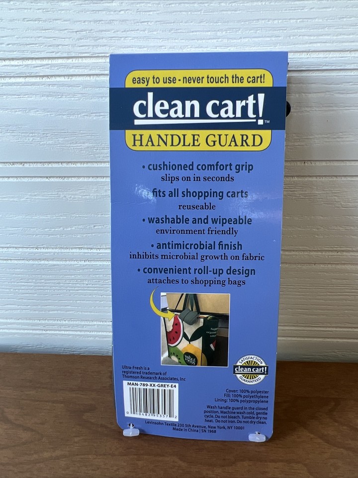 Grey Gray Clean Shopping Cart Handle Guard Reusable Cover Washable ...