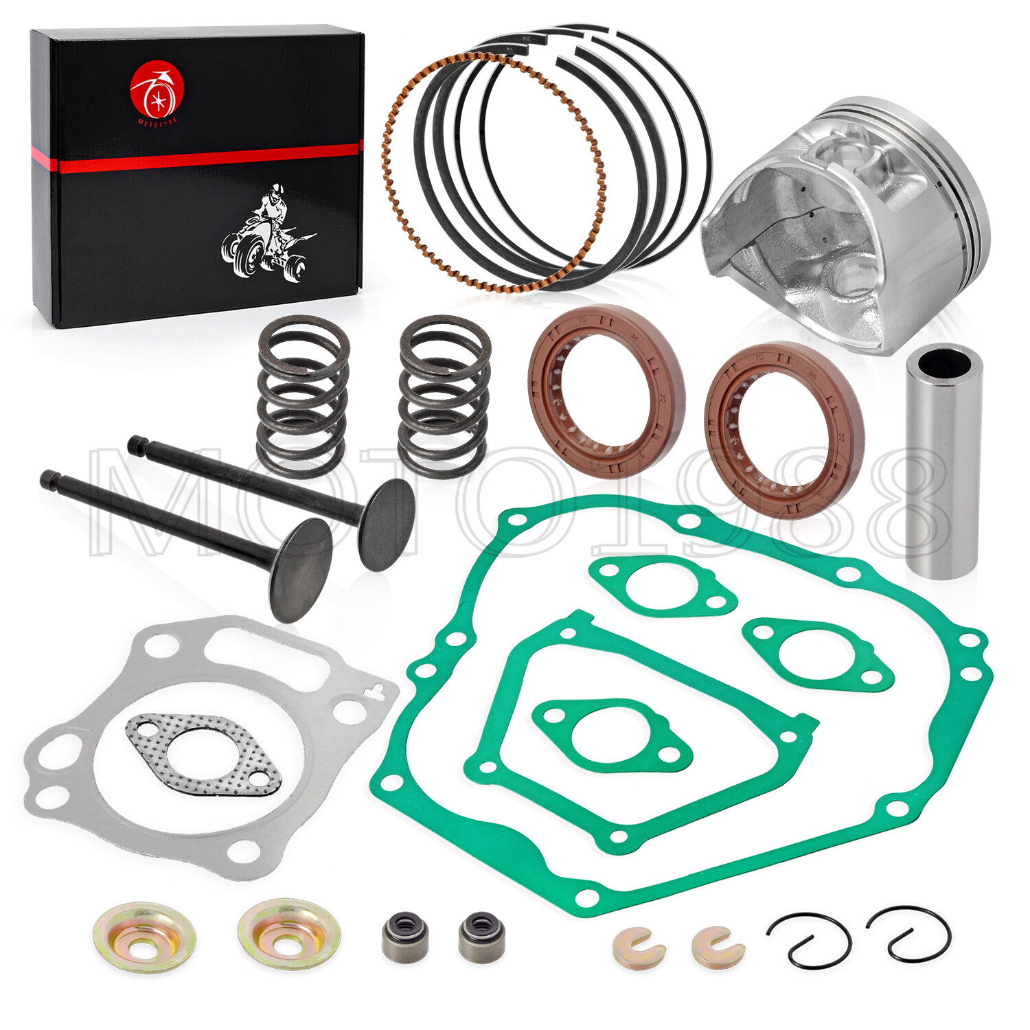 Engine Top End Rebuild Kit +0.25 Piston Valve For YAMAHA Golf Cart G16 ...