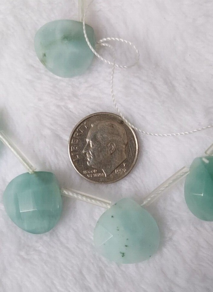 20 Natural Aqua Peruvian Chalcedony 16mm Faceted Flat Drop Shaped Beads | eBay