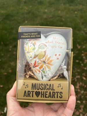 Demdaco Musical Art Heart Token Plays That's What Friends Are For | eBay