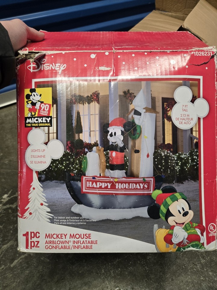 Gemmy Disney Mickey Mouse Steam Boat Willie Christmas Airblown ...