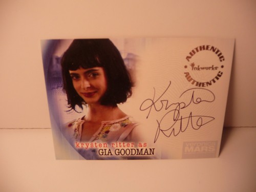 2007 Inkworks Veronica Mars Krysten Ritter as Gia Goodman Autograph ...
