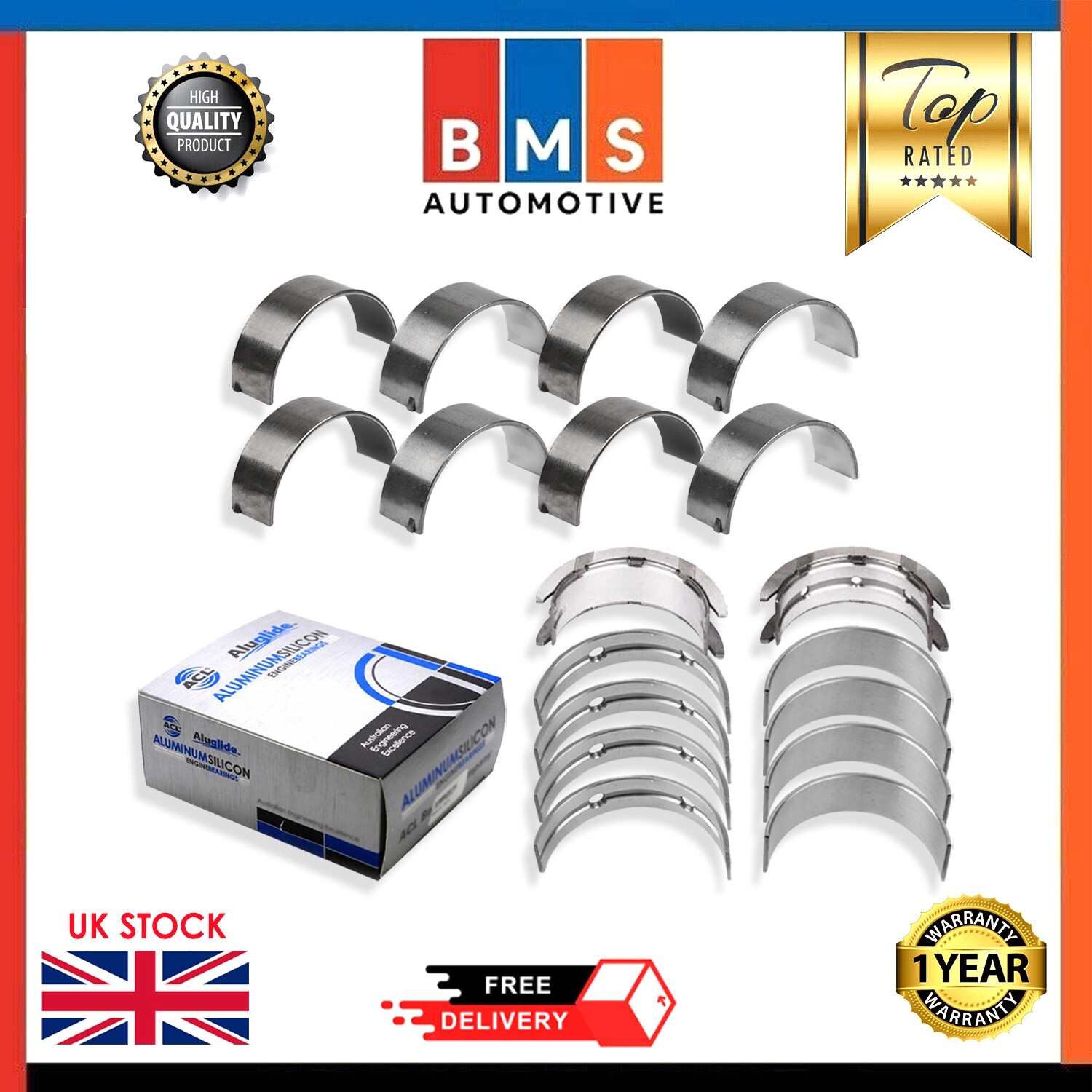 BMW N43 N43B20 SIZE 0.50 2.0 PETROL MAIN AND BIG END BEARING 1 SERIES ...