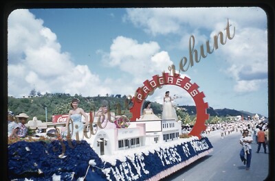 Guam Parade Pretty Women Float 35mm Slide 1950s Red Border Kodachrome ...