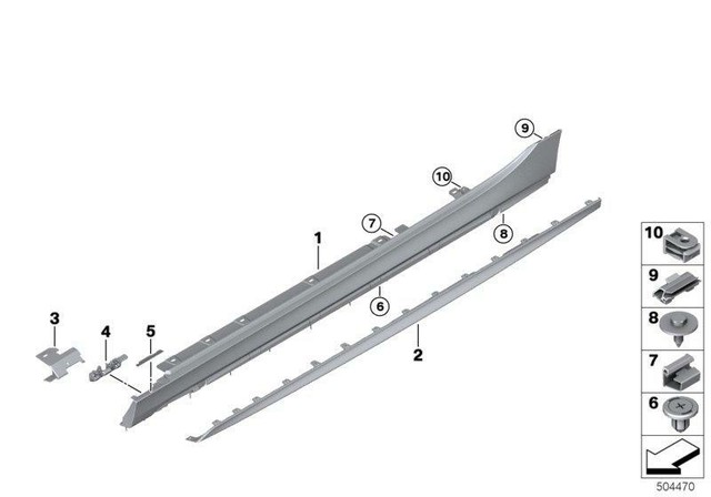 Neu Original BMW Halterung für Schweller vorne 51777461383 online ...