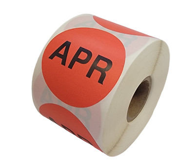 Month - April Labels Inventory Months Adhesive Stickers 2" Round, 2 RLS ...