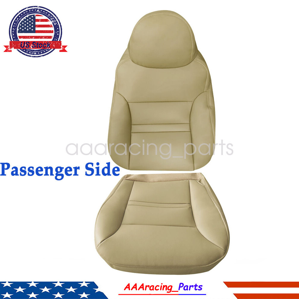 Passenger Bottom Top Lean Back Leather Cover Tan For 2000-2001 Ford ...