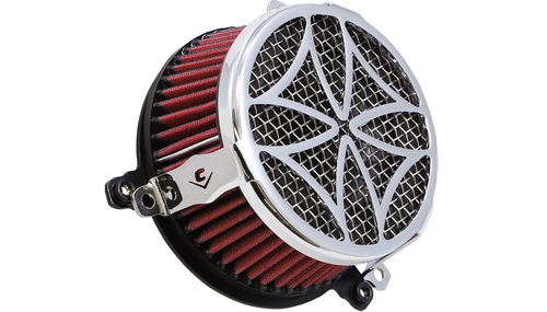 Cobra Cross Air Cleaner Filter Intake Kit Chrome Aluminum Harley Big ...