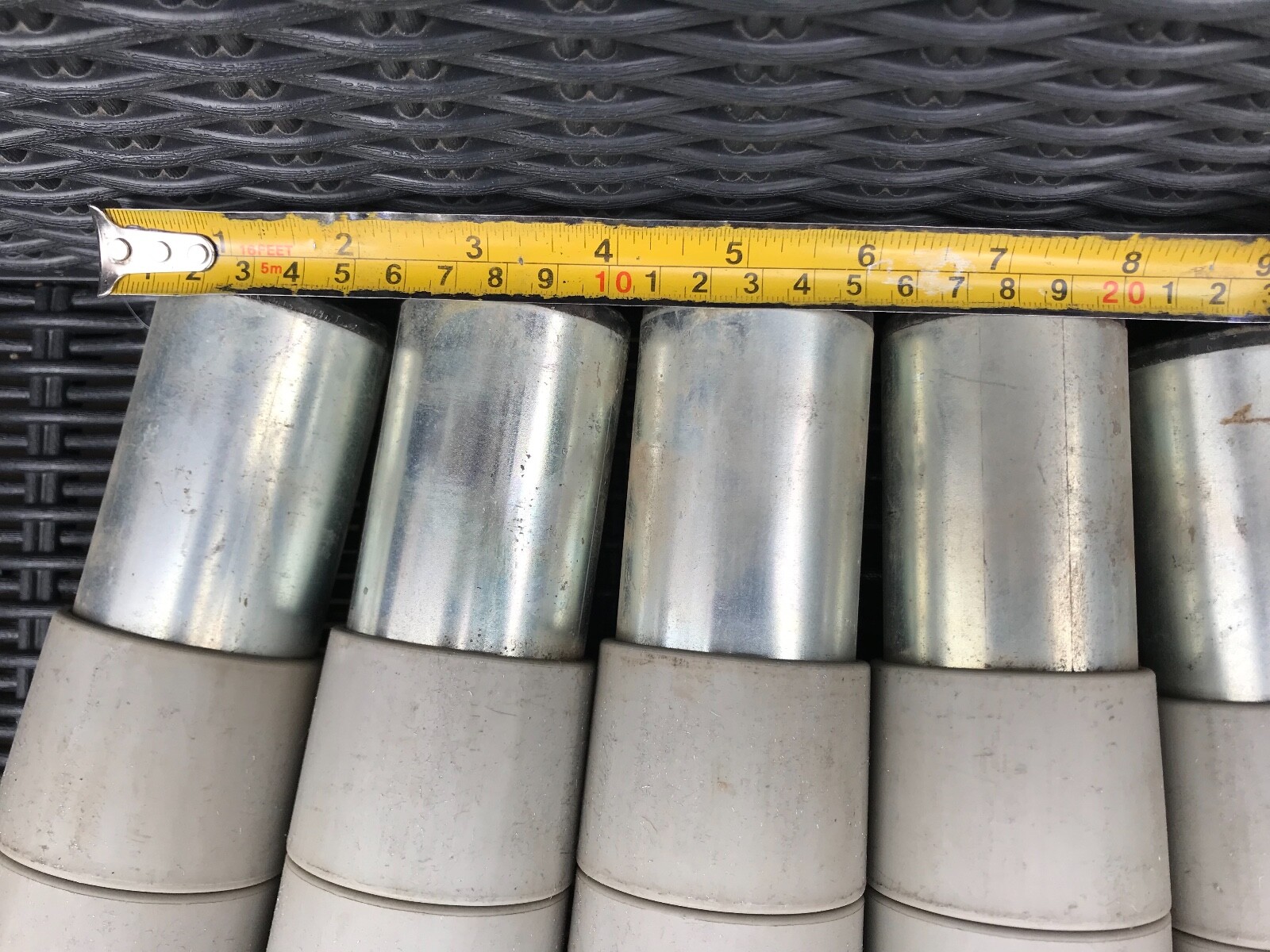 INTERROLL FIXED DRIVE CURVE ROLLERS X 6 ....SIZES IN PHOTOS STOCK K2876 ...