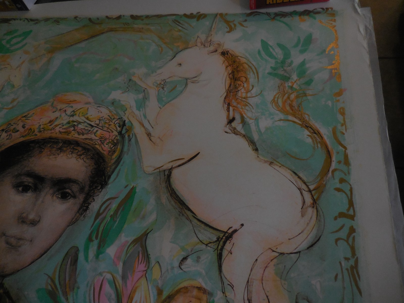 "Little Rajah & the Unicorns" Limited-Ed Lithograph by Edna Hibel ...