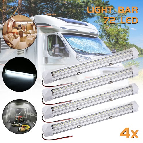 4x 12V led lights campervan caravan ceiling interior strip bar van boat ...