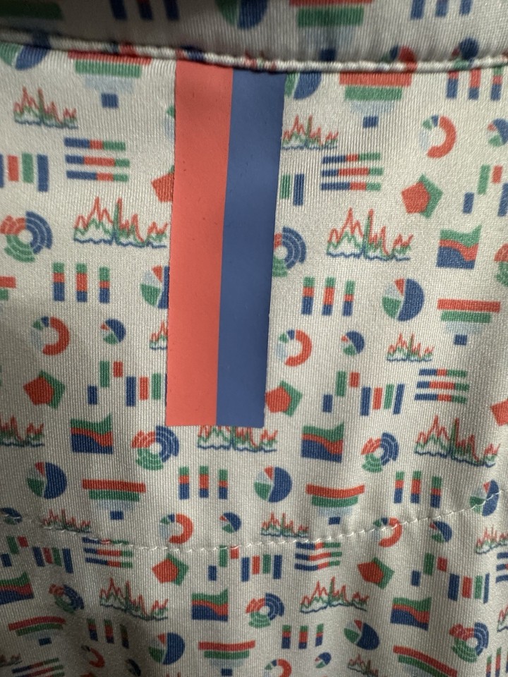 Rhoback Performance Men’s Polo Size Large “Graphs Charts Math” | eBay