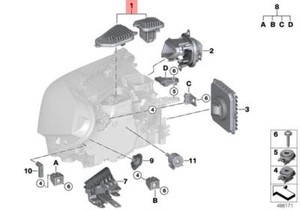 Genuine LED module daytime driving lights Left BMW F39 X2 20dX 20i ...