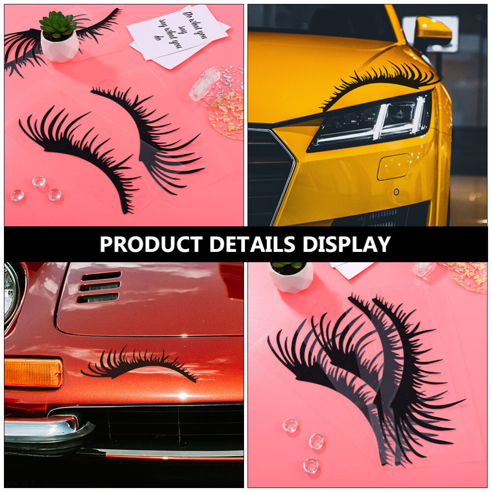 Car Accessory Stickers Car Headlight Eyelash Stickers - Reflective ...