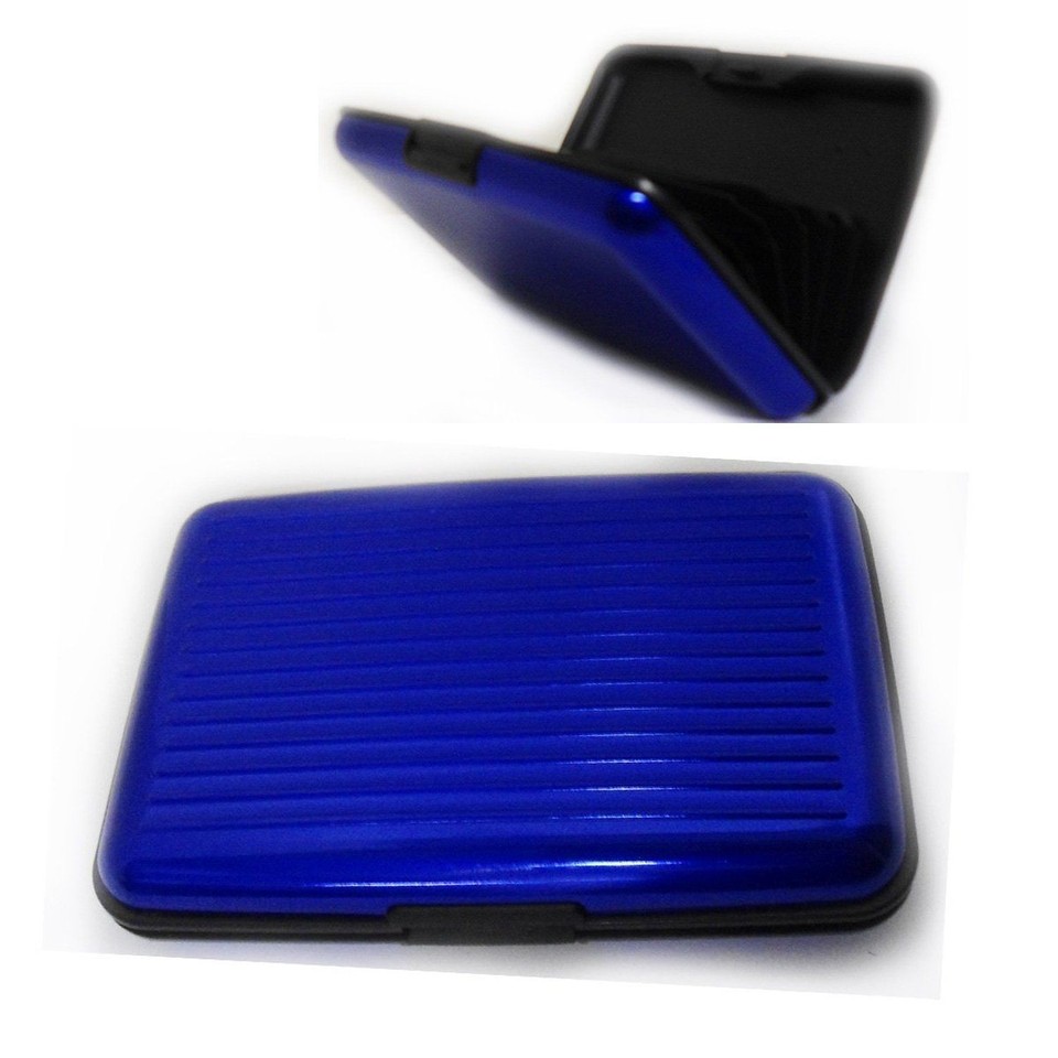 RFID CREDIT CARD HOLDER Scan Protected Aluminium Hard Case Security ...