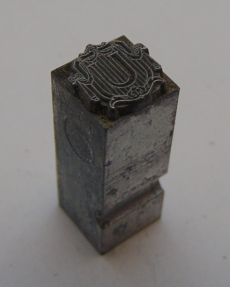 Vintage Printing Letterpress Printers Block Lead Stationers Initial ...