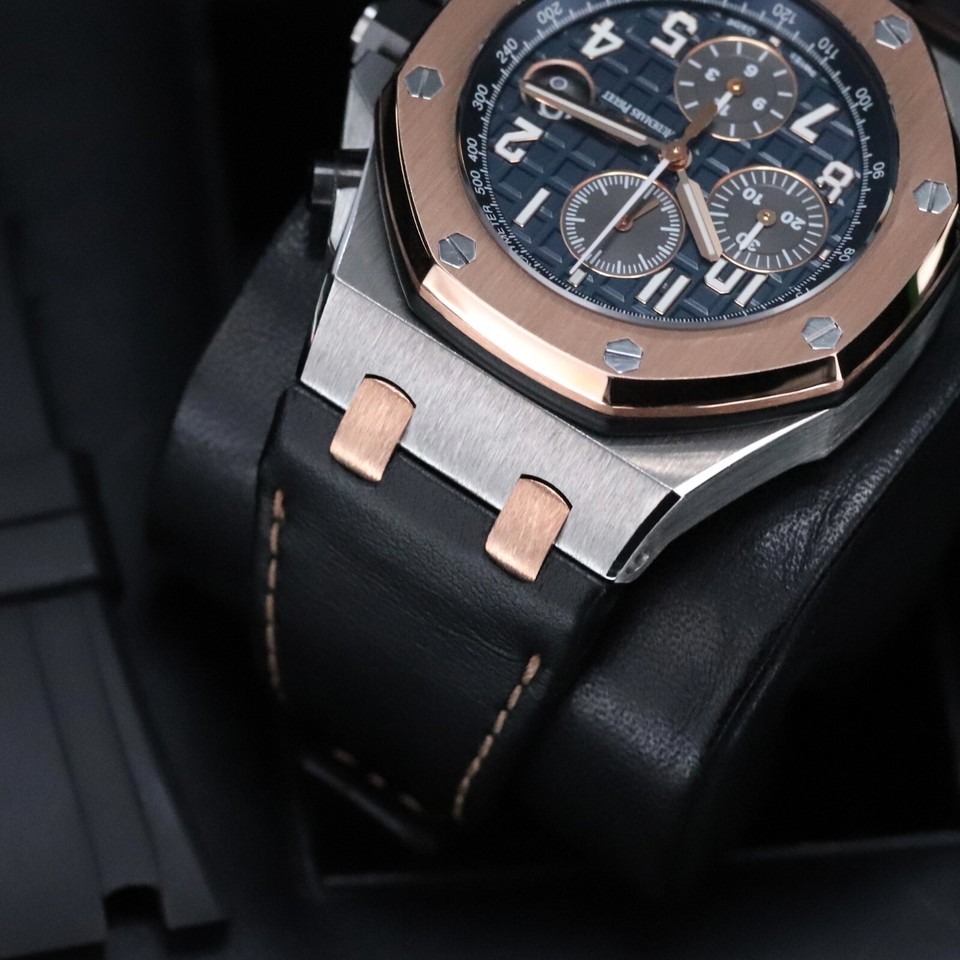 Audemars Piguet Royal Oak Offshore 42m Two Tone Blue Rose Steel ...