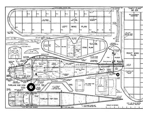 Aeronca Champion Champ 47" Wingspan RC Model Airplane Printed Plans | eBay