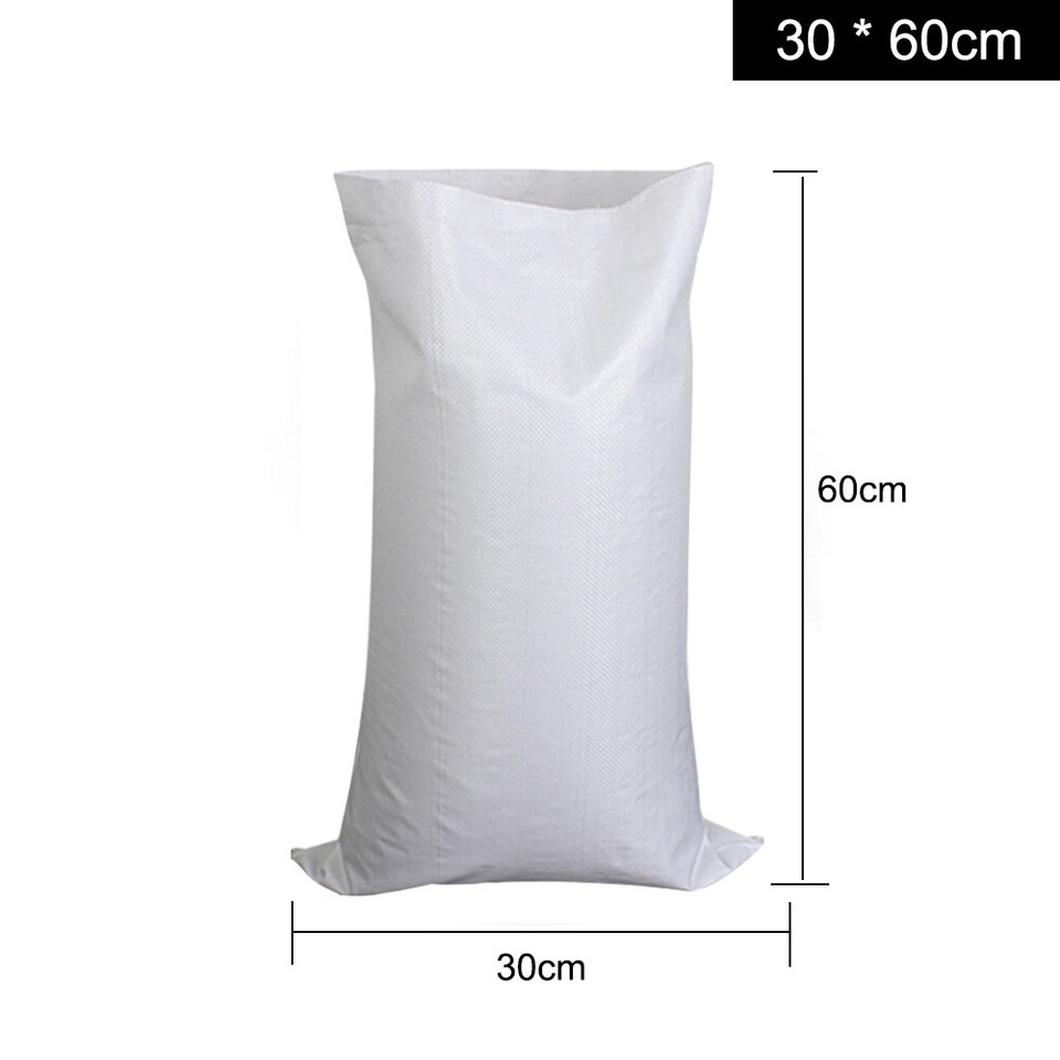 Thickened Flood Water Control Sand Bag UV Resistant Sandbag (White 5pcs ...
