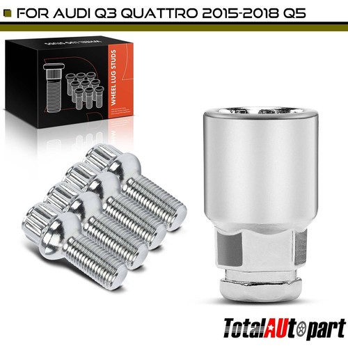 5x M14x1.5 17mm Hex Chrome Wheel Lug Nut Stud Bolt for Audi A8 Q3 ...