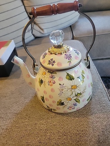 Mackenzie-Childs Wildflowers Pink Enamel 2-Quart Tea Kettle | eBay