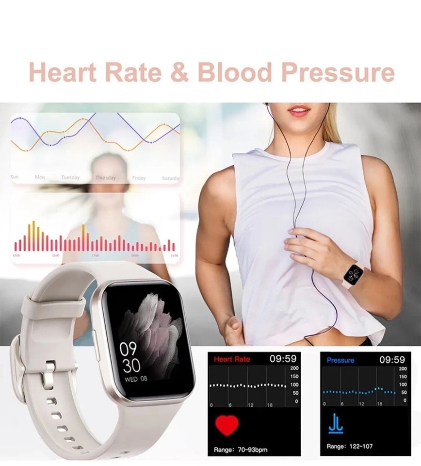 Simson Lab Smart Watch with Fitness Tracker B/P & Heart Monitor ...
