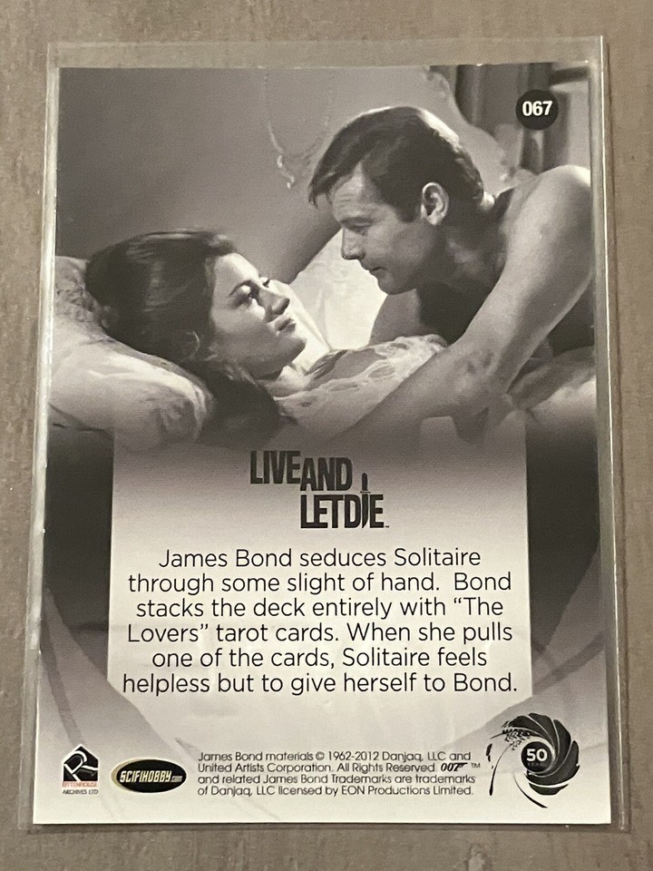 Roger Moore / Solitaire - James Bond 007 Trading Card. Live And Let Die ...