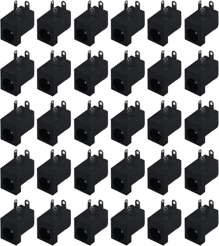 Antrader 30Pcs 5.5Mm X 2.1Mm 3 Pin PCB Mounting Female DC Power Jack ...