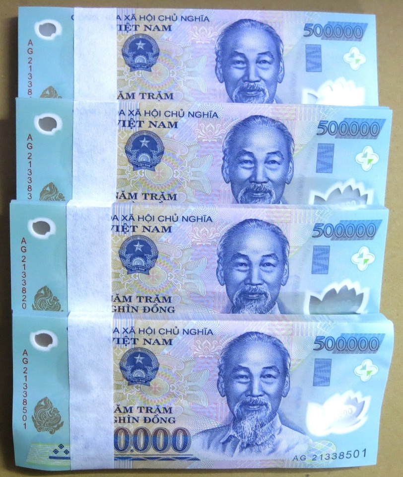 Vietnam 50 Million Dong = 500,000 Dong x 100 notes in UNC Condition ...