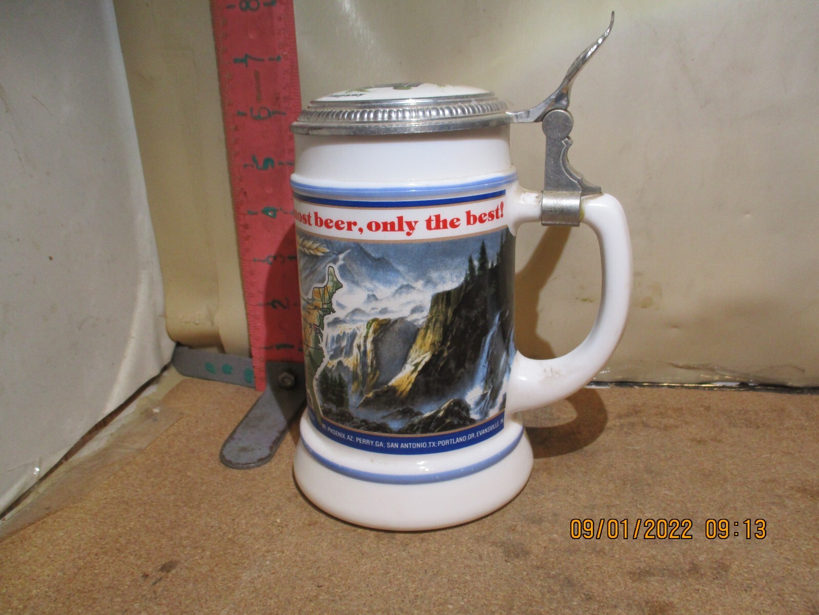 G. HEILEMAN BREWING COMPANY LIDDED STEIN - BMF STEIN , MADE IN GERMANY ...